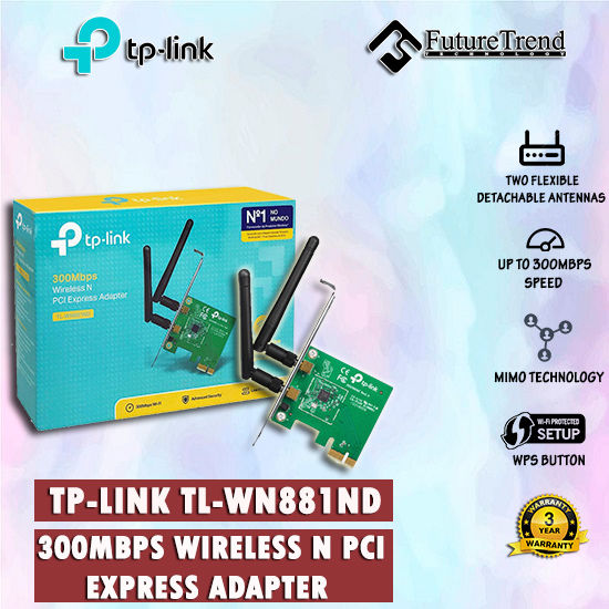 TP-Link TL-WN881ND 300Mbps Wireless N PCI Express Adapter | Lazada