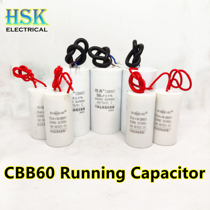 Running Capacitor CBB60 450VAC 6uF 8uF 10uF 12uF 16uF 20uF 25uF 30uF ...