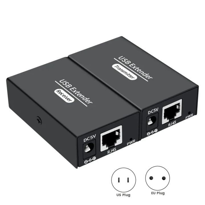 120M 4 Ports USB Extender over Ethernet RJ45 Cat6 Cable Hub Adapter ...