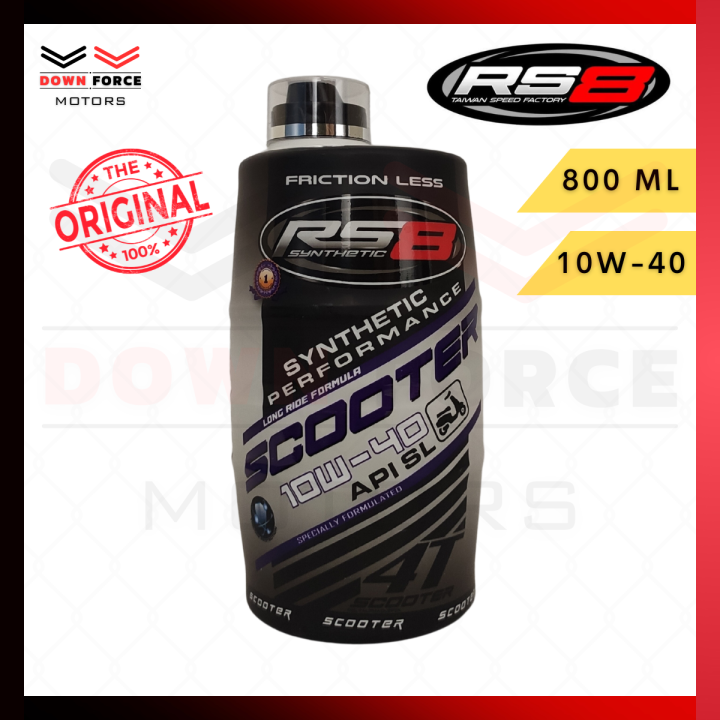 RS8 Scooter 10W-40 Synthetic Performance Motor Oil (0.8L) (800ml) API ...