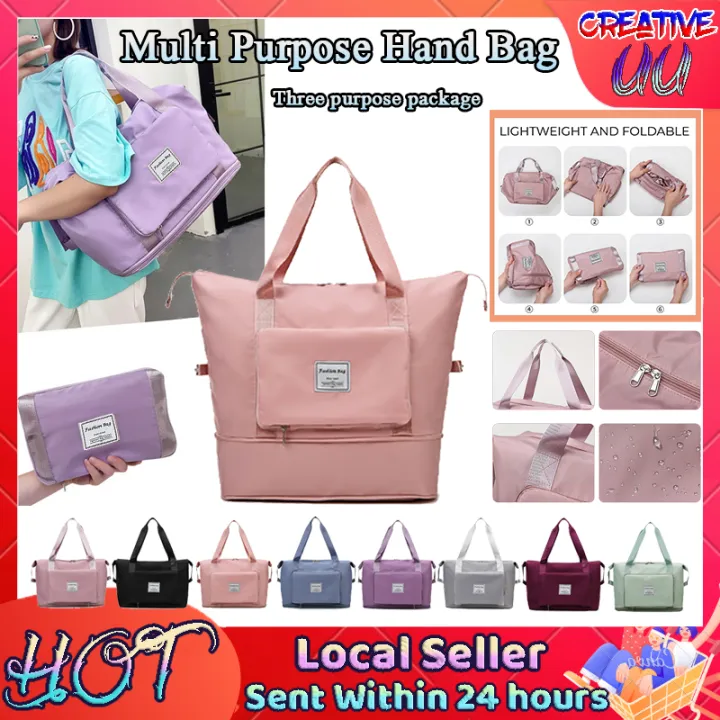 🔥【SG Ready Stock】🔥8Color Foldable Expandable Travel Bag/ Large Capacity ...