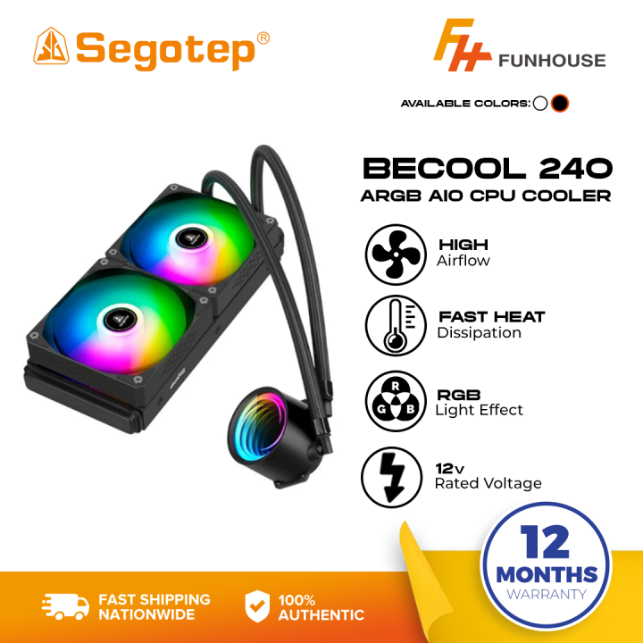 Funhouse | Segotep BeCool 240S RGB & Frozen 240 ARGB AIO CPU Water Cooler | Lazada PH