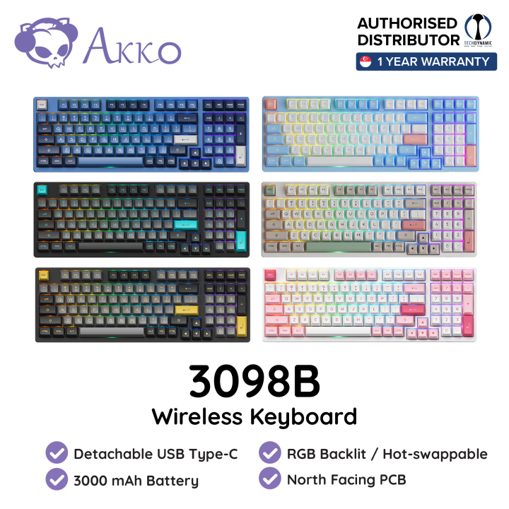 AKKO 3098B RGB Hot-Swappable Mechanical Keyboard - Multi-Mode | Lazada ...
