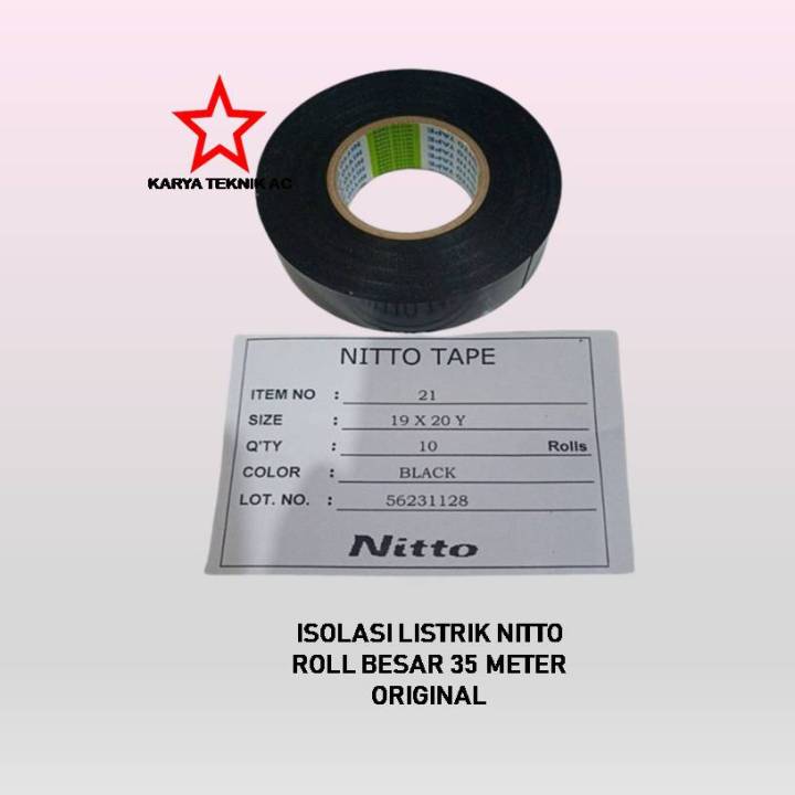 ISOLASI LISTRIK NITTO ORIGINAL 35 METER ROLL BESAR | Lazada Indonesia