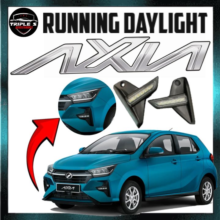 PERODUA AXIA 2023 NEW LED RUNNING DAY LIGHT FOG LAMP DRL WITH RUNNING ...