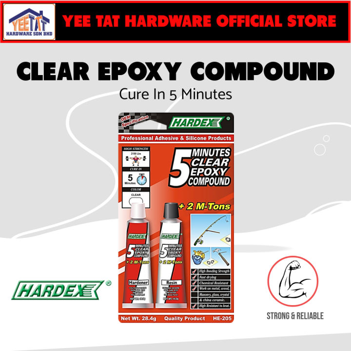 [ HARDEX ] 5 Minutes Clear Epoxy Compound Hardener And Resin High ...