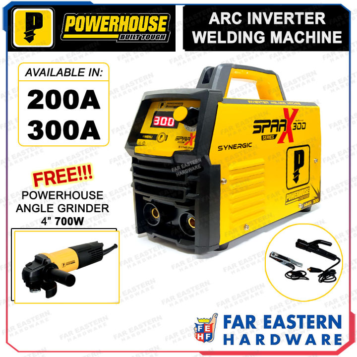POWERHOUSE Arc Inverter Welding Machine SPARX Series 200A | 300A FREE ...