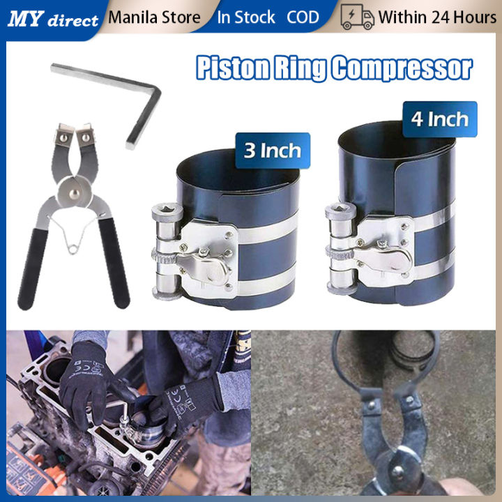 Steel Car Piston Ring Compressor and Installer Ratchet Pliers Remover ...