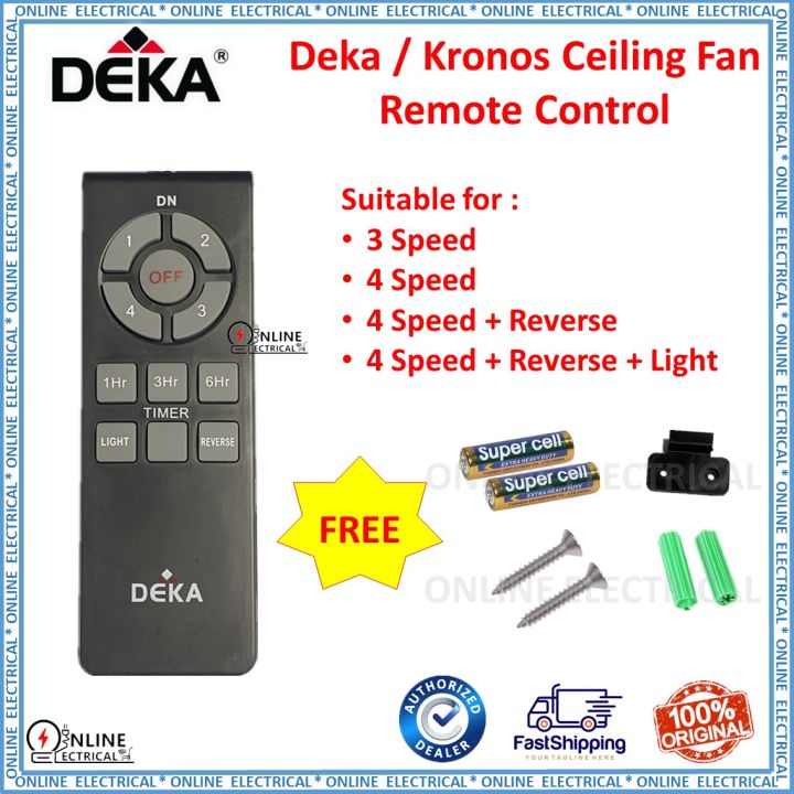 Deka / Kronos Fan Remote Control | Lazada