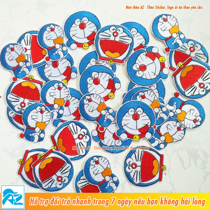 Sticker ủi thêu hình Doremon dễ thương - Patch ủi quần áo balo Doraemon ...
