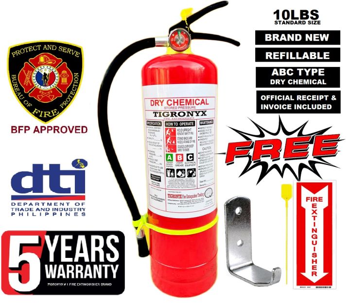 Fire Extinguisher Dry Chemical 10lbs Refillable ABC Type | Lazada PH