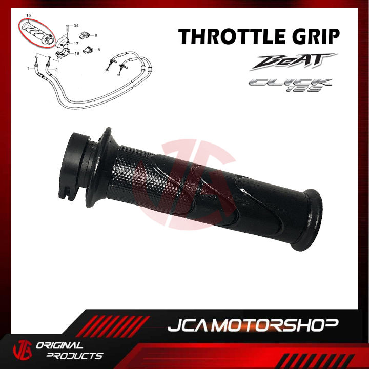 ORIGINAL HONDA THROTTLE GRIP FOR BEAT FI V1/V2, CLICK 125 V1, CLICK 150 ...