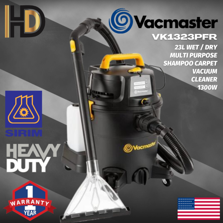 VACMASTER VK1323PFR 1300W 23L 3 in 1 Washing Vacuum Cleaner Wet Dry Carpet Vacuum Dual Tank ...