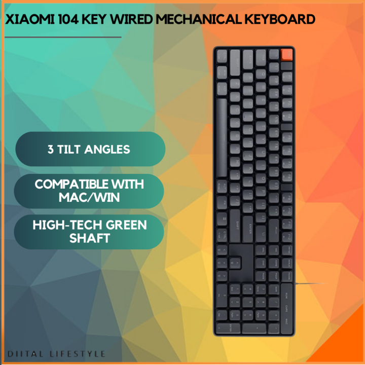 Xiaomi104 Key Wired Mechanical Keyboard Green Axis Red Axis Desktop ...