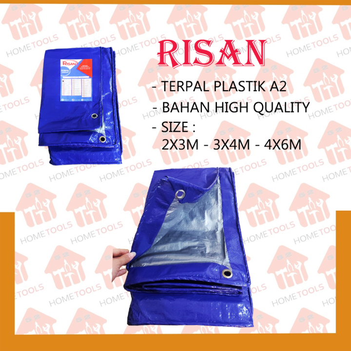 Terpal Plastik A2 Warna Biru Ukuran 2x3M Risan Terpal Serbaguna ...