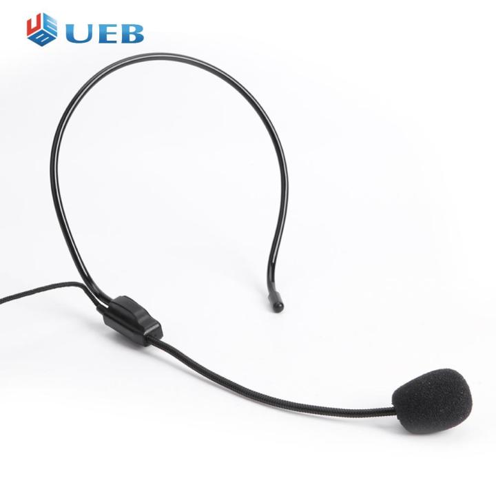 Wired Head Mounted Microphone 3.5mm Mini Condenser Headset Mic for ...