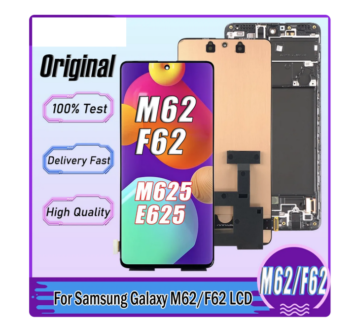 Original 6.7" Super AMOLED For Samsung Galaxy M62 LCD Touch Screen Digitizer Assembly SM-M625F ...