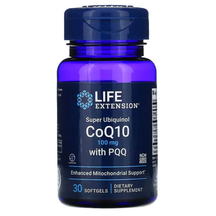 Life Extension Super Ubiquinol CoQ10 ปริมาณ 100 mg with PQQ 30 Softgels ...