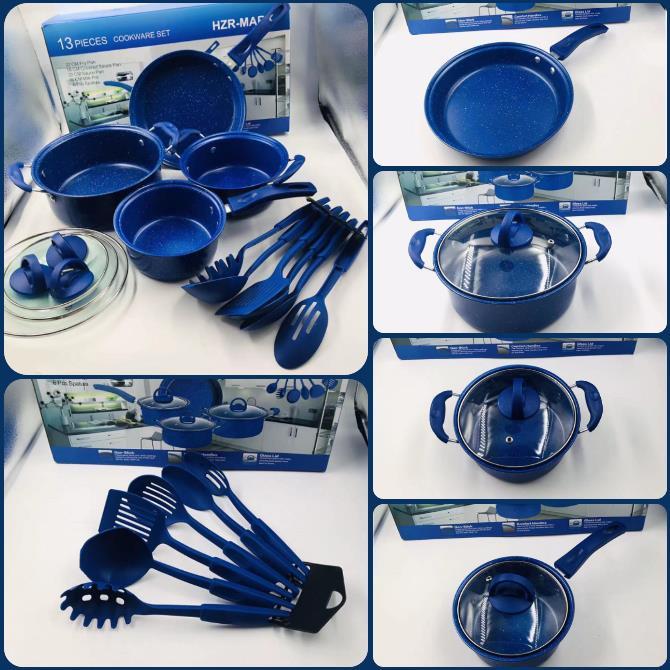 13Pcs Cookware Set New colors 13Pcs Kitchenware Cookware Set Soup Pot ...