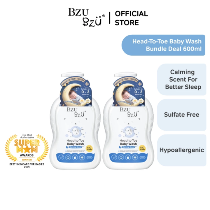 BZU BZU Head to Toe Baby Wash Shampoo Bundle Deal, 600ml | Designed for ...