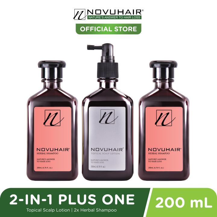Novuhair 2-N-1 PLUS 1 Pack Anti-Hair Loss Hair Grower Treatment for Men ...