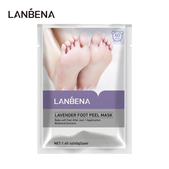LANBENA Lavender Exfoliating Foot Peel Mask Remove Dead Skin Thoroughly ...