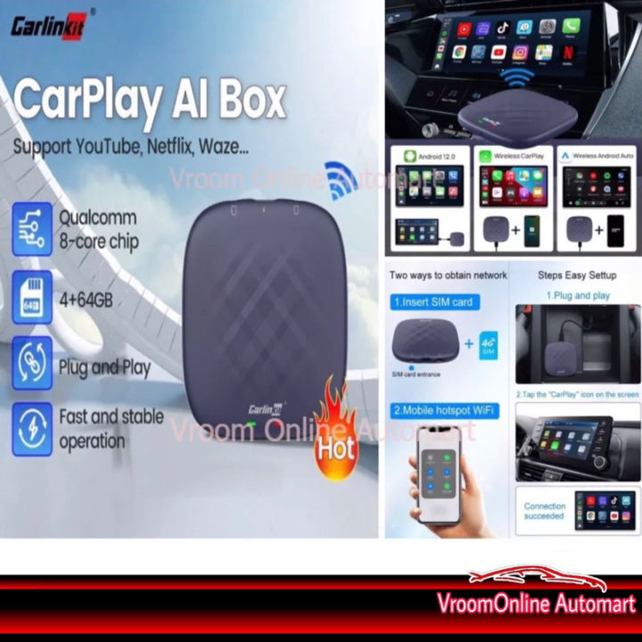 Carlinkit Wireless carplay ai box android auto Android 11 / 4+46g carlink ai android car box ...