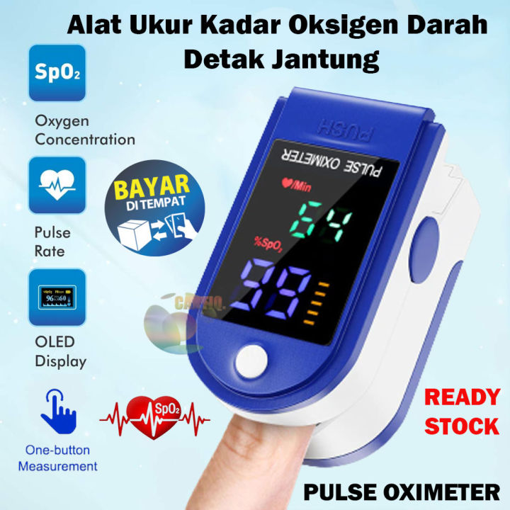 iCantiq Oximeter Digital Jari Pengukur Saturasi Oksigen Ujung Jari Alat ...