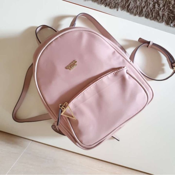 Guess Rockbeat Nylon Ladies Backpack - Light Pink Plain Design | Lazada PH