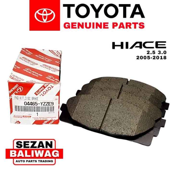 ORIGINAL TOYOTA FRONT BRAKE PAD SET HIACE COMMUTER GRANDIA 2005-2018 ...
