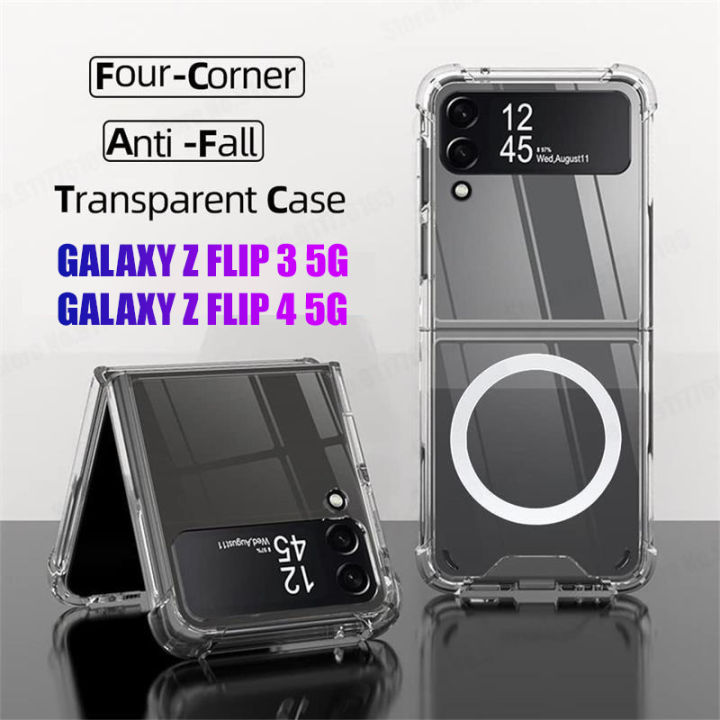 TCF Shockproof Crystal Clear Magsafe Case for Samsung Galaxy Z Flip 3 ...