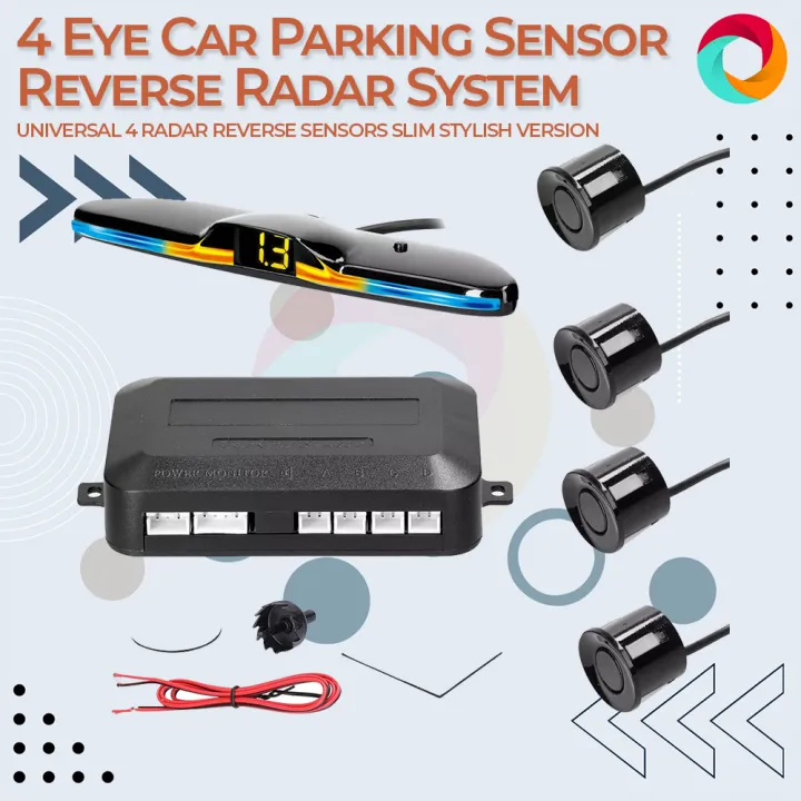 Car Parking Sensor Rear Reversing Radars System with 4 Parking Sensors ...