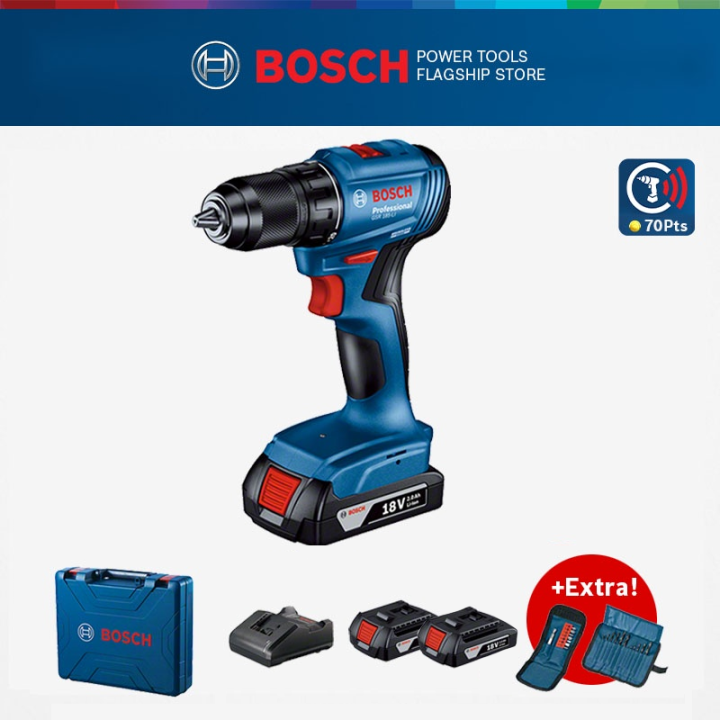 BOSCH GSR 185-LI Cordless Brushless Drill Driver With 2 Batteries - 06019K30L2 - 4053423230116 ...