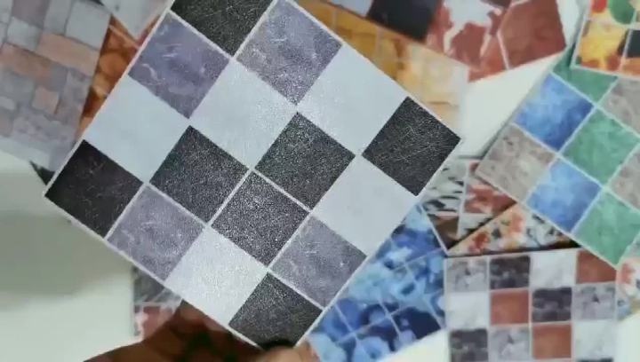 LZD 40 สติกเกอร์ปูพื้นกระเบื้องฝ้าหินอ่อนจำลอง ห้องนั่งเล่นห้องนอนห้องน้ำปรับปรุงใหม่ทนต่อการสึก ...