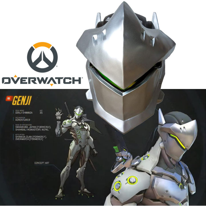 Mask หน้ากาก จากหนัง Overwatch โอเวอร์วอช วัสดุ ไฟเบอร์กลาส Fiberglass ...