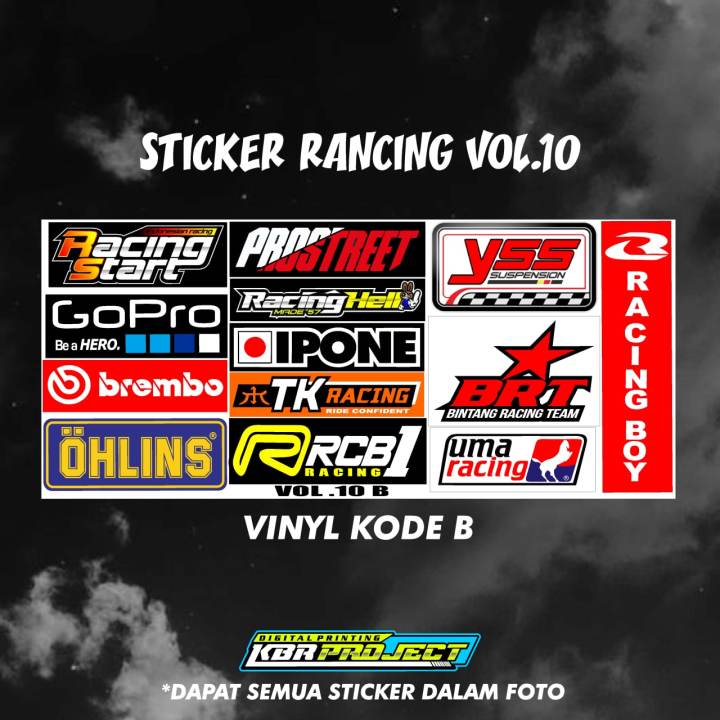 [COD] STICKER RACING STIKER PACK STIKER MOTOR/ STICKER BRAND/ STICKER ...