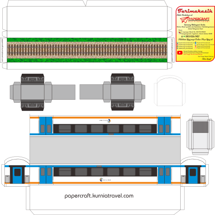 Pola kertas Papercraft Gerbong Kereta Bandara | Lazada Indonesia
