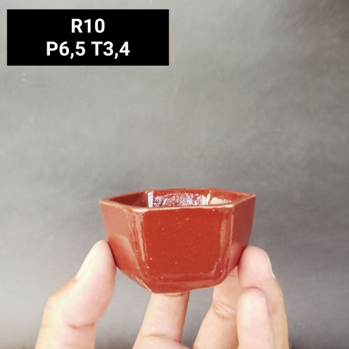 Pot keramik bentu segi enam Type R10 | Lazada Indonesia