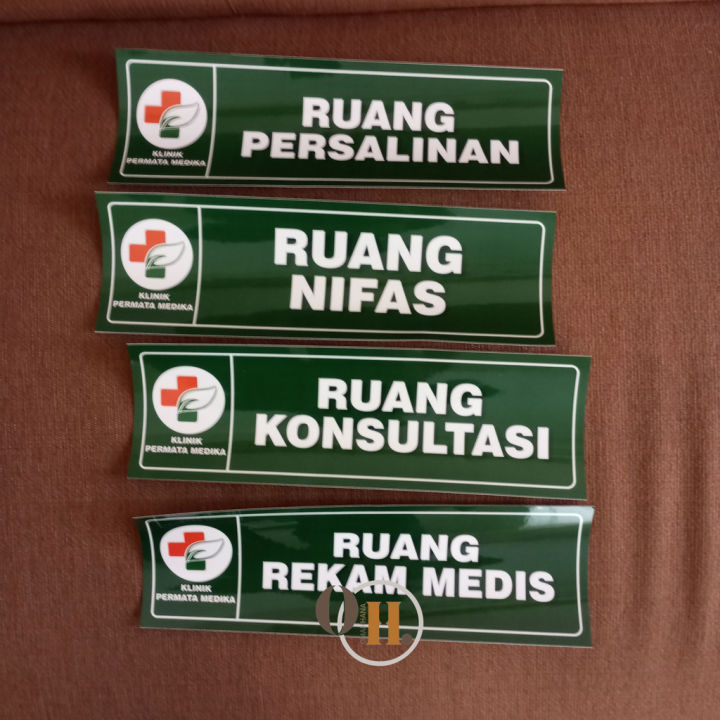 Stiker nama ruang custom - Stiker ruangan custom - Stiker custom ...