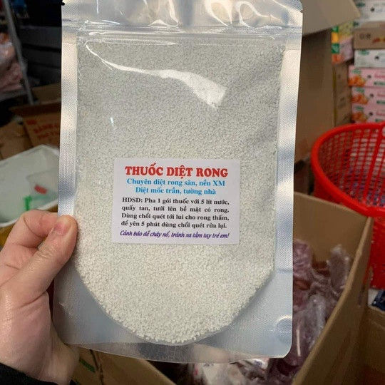 Bột TẨY RONG RÊU túi 400gram, tẩy rong trên nền xi măng, tẩy rệp sáp và ...