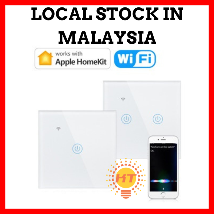 Homekit WIFI Smart Wall Switch Siri Voice Control Smart Light Touch ...