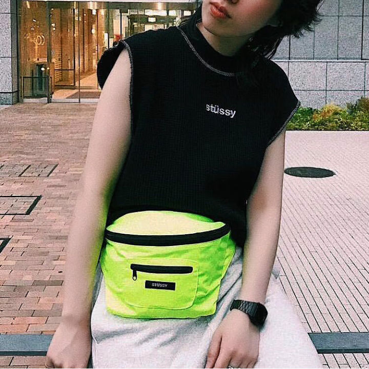 Tide Stussy fluorescent bag Candy-colored slung small chest bag for men ...