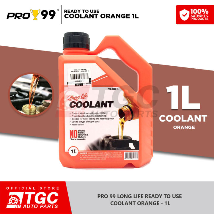 Pro 99 Long Life Antifreeze Coolant Ready to use Anti-Freeze Orange 1L ...