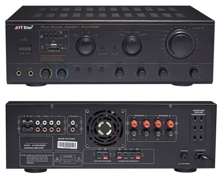 Megapro FT-Star 4-Channel Karaoke Amplifier with USB and Bluetooth AV ...