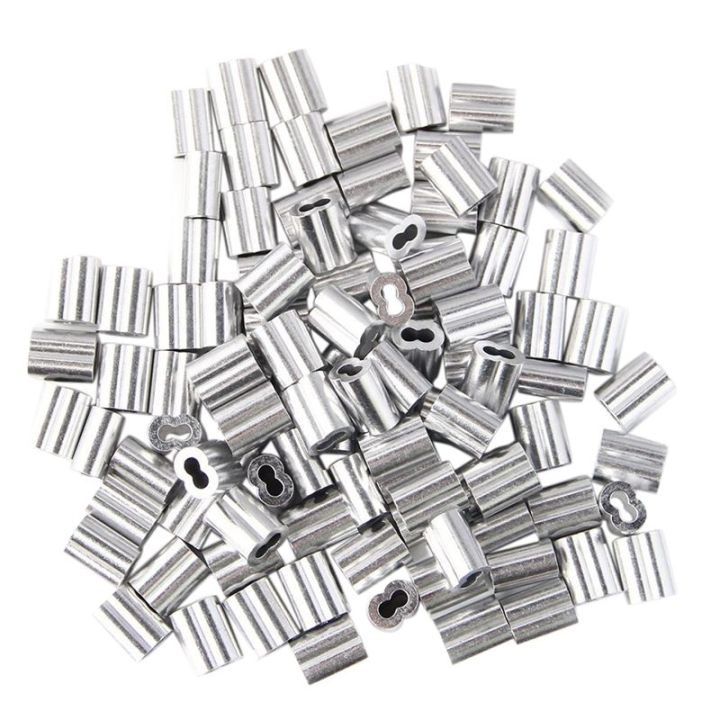 100pcs Aluminum Crimping Loop Sleeve for 3mm Diameter Wire Rope and ...