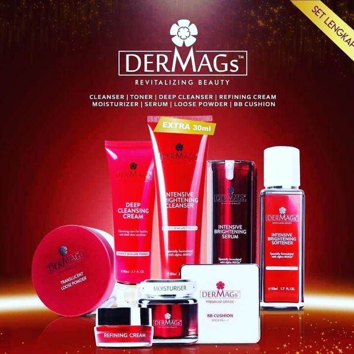 DERMAGS Beauty Set B (Kulit Kering & Jeragat) Bantu Cerahkan Kulit ...