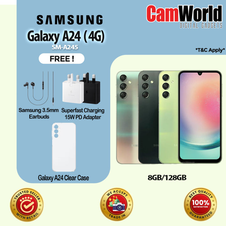 Samsung Galaxy A24 LTE ( SM-A245 ) ( 8GB + 128GB ) With Cover , 15W ...