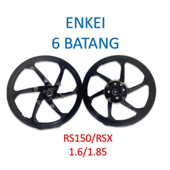 ENKEI SPORT RIM 6L 6 BATANG BENTUK Y125 PNP RSX BLACK | Lazada