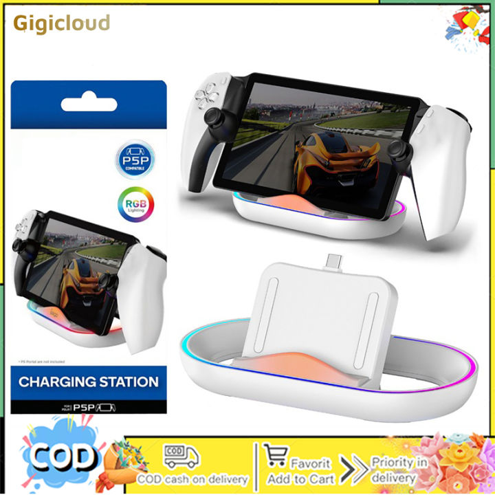 Charging Dock Station Handheld Stand Holder With RGB Light Charging ...