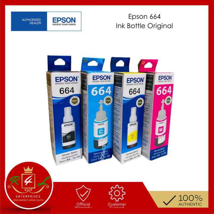 Epson 664 CMYK Ink Bottle Original | Lazada PH